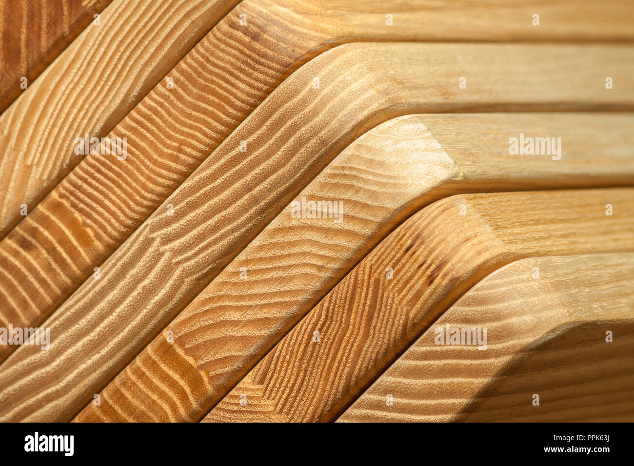 Glued wood texture background. Stack of boards. Close-up nature ...