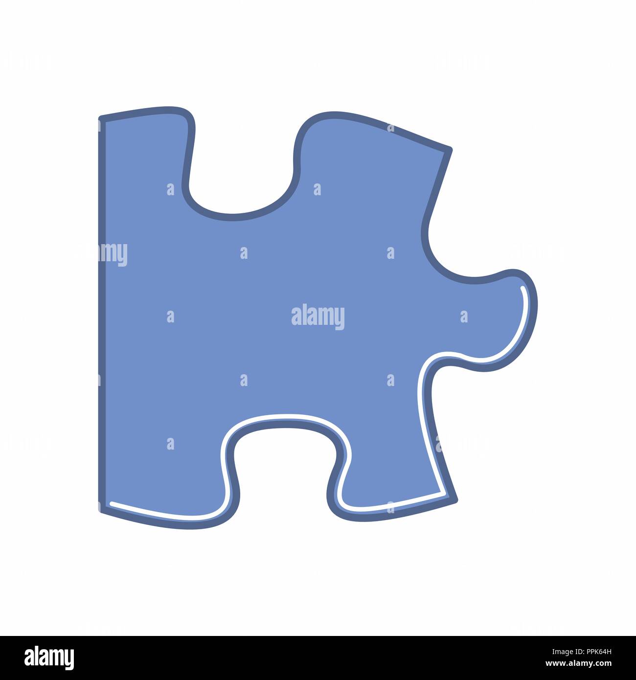 Illustration of a single blue puzzle piece Stock Vector Image & Art - Alamy