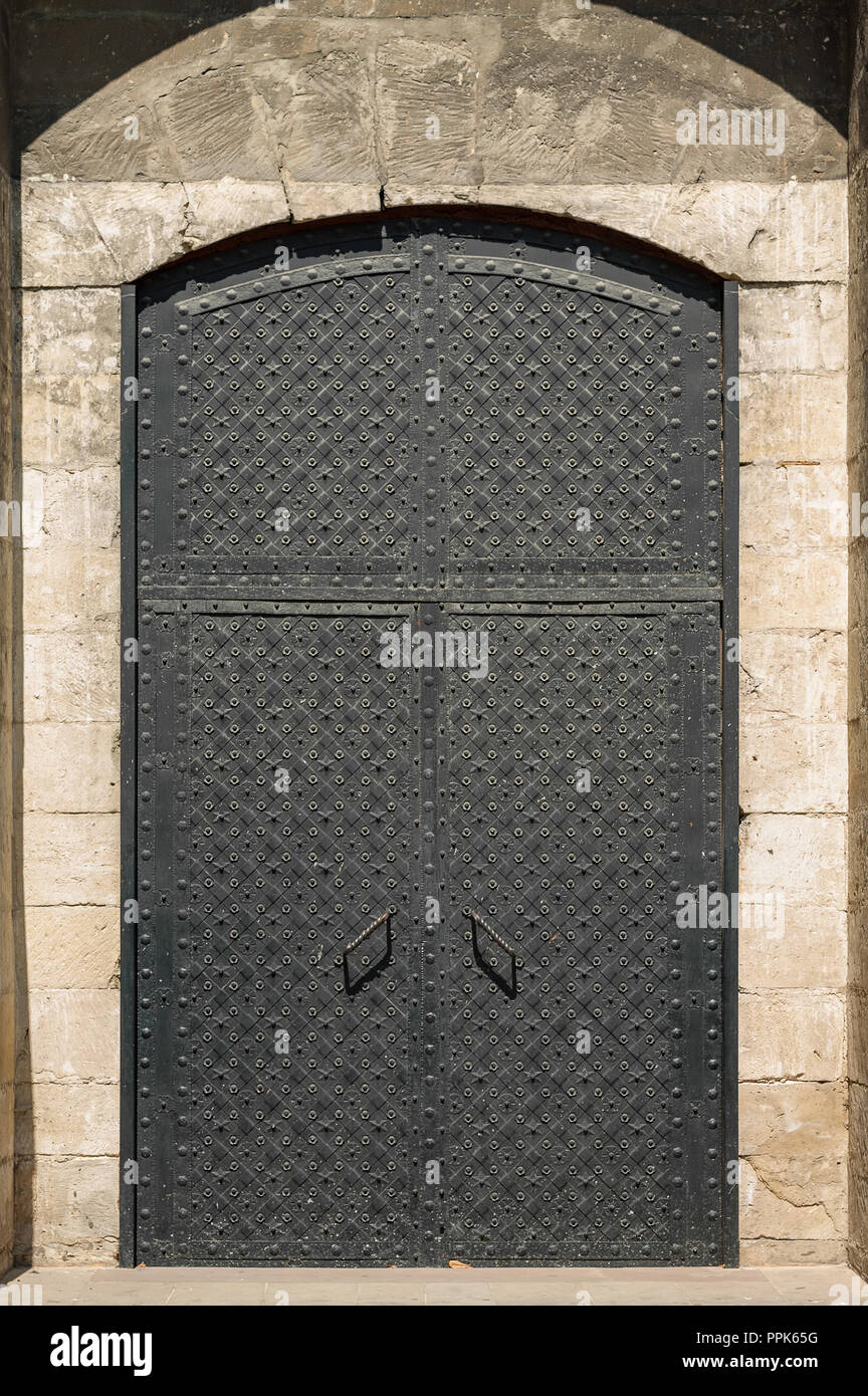The door of the old monastery. Example of world architectural heritage ...