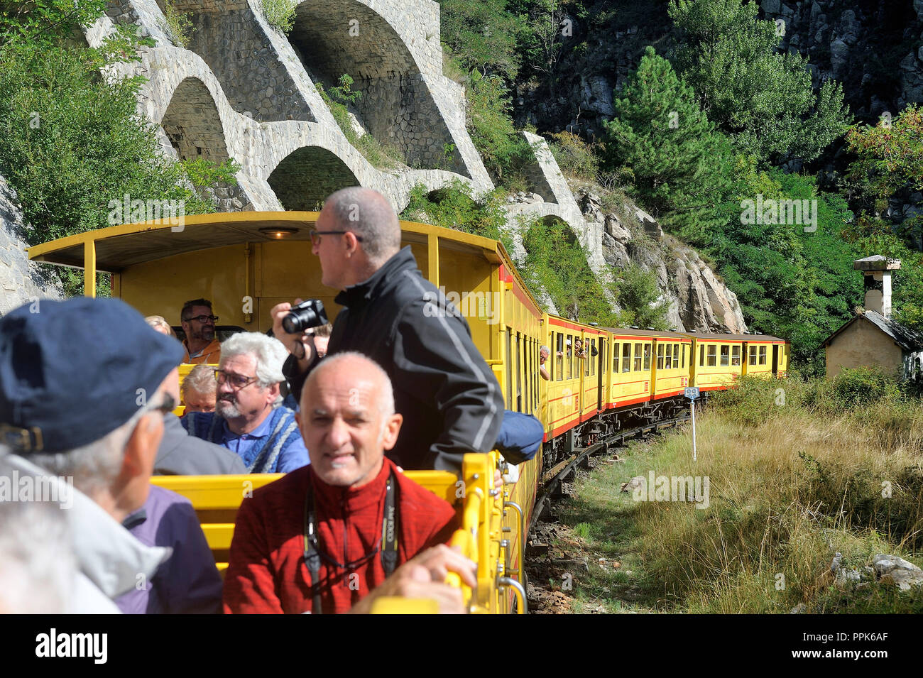 Little yellow train pyrenees hi-res stock photography and images - Alamy