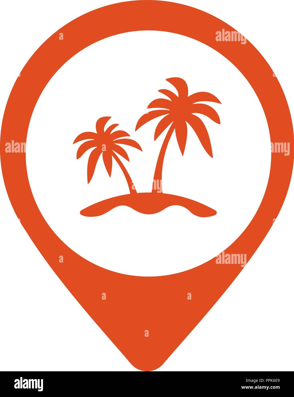 Palm location icon vector Stock Vector Image & Art - Alamy