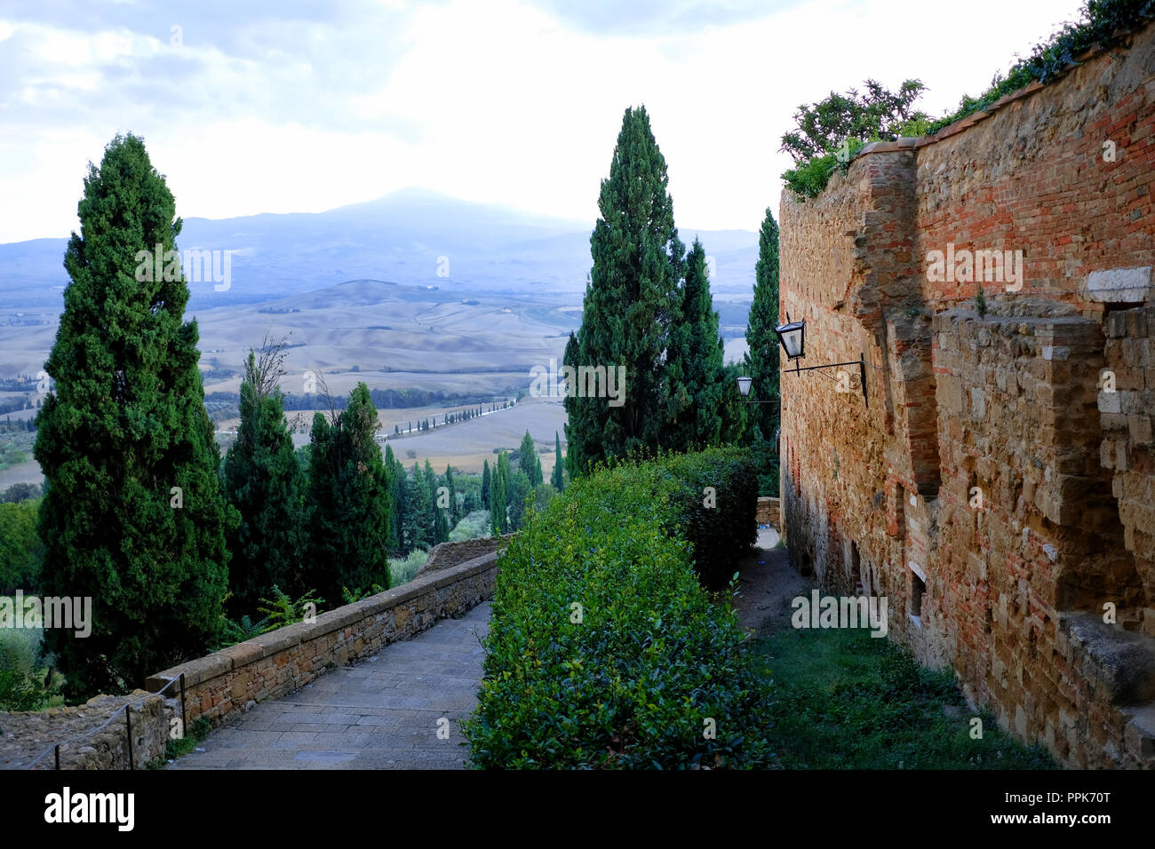 Tuscan view from Pienza Stock Photo - Alamy