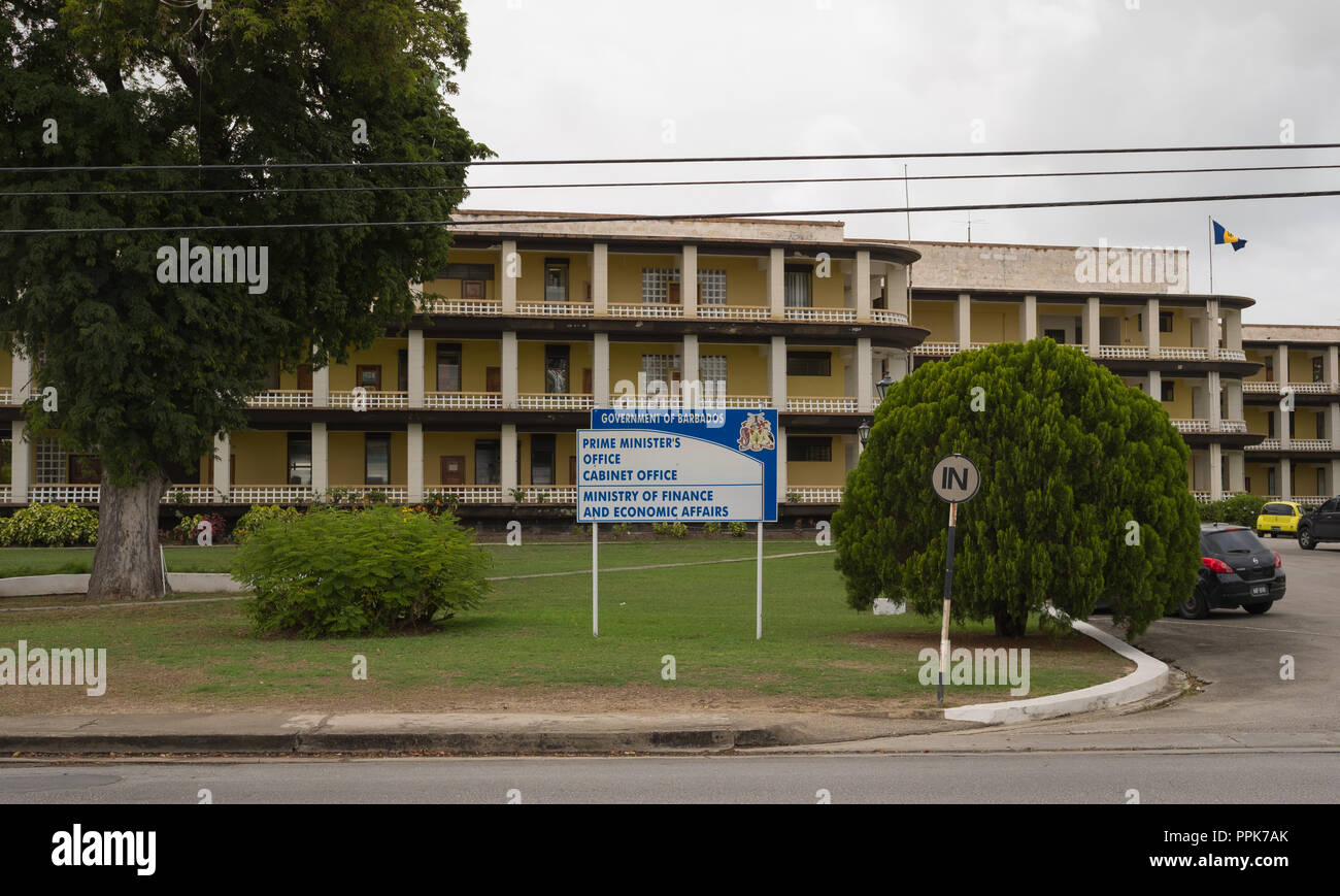 Government of Barbados, Bay Street, Bridgetown, Barbados Stock Photo ...