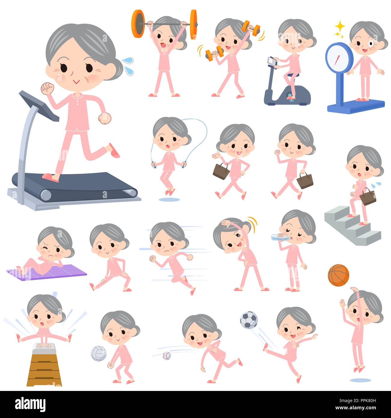 Senior Exercise Clip Art