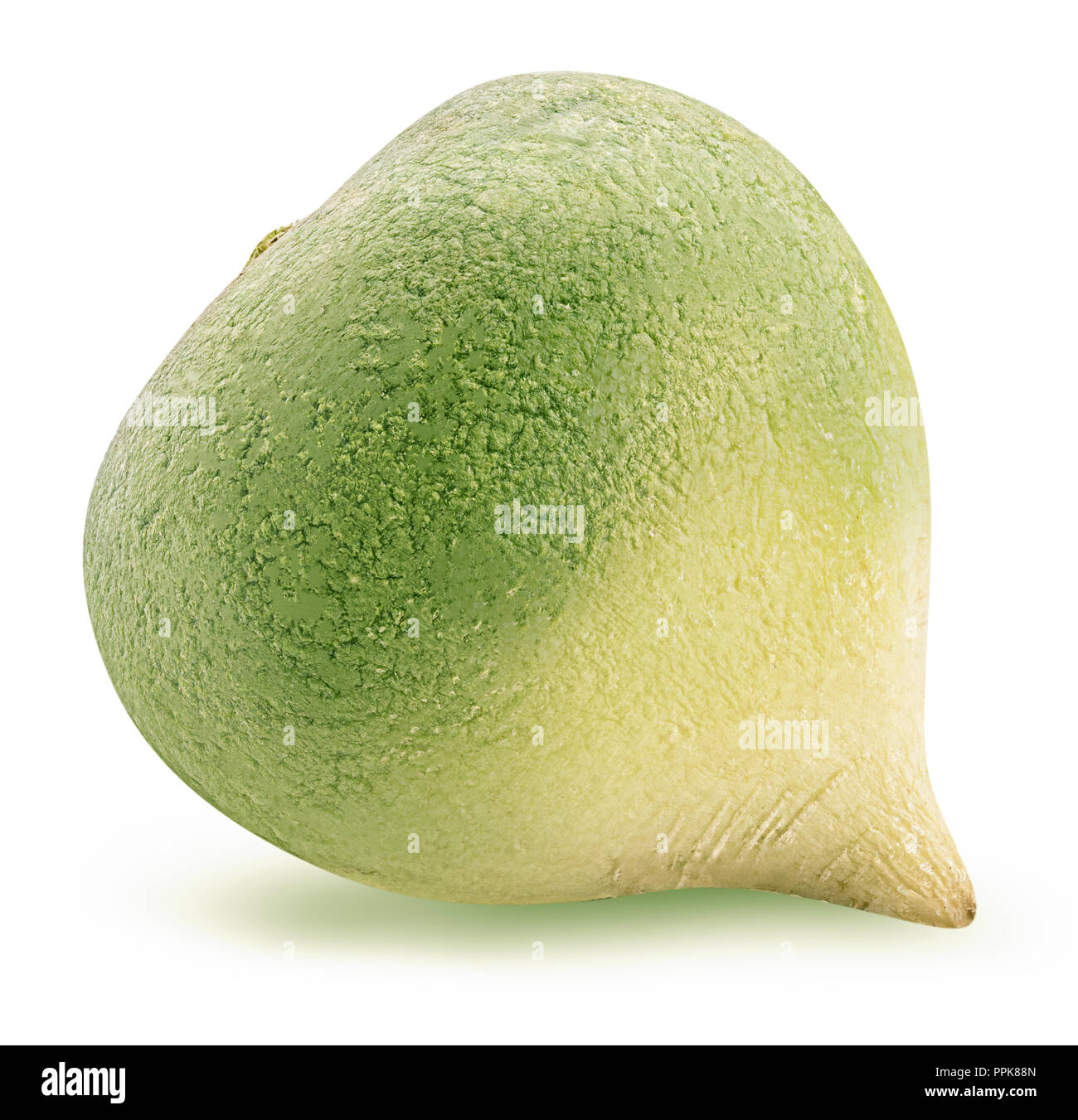 Green radish isolated on white background Stock Photo - Alamy