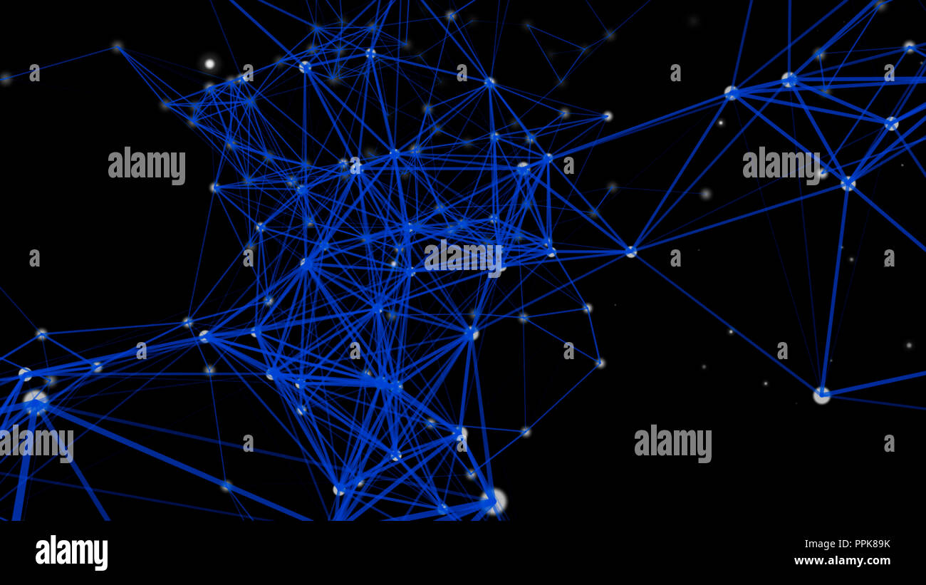 Structure 3d rendering connection and particles Stock Photo - Alamy