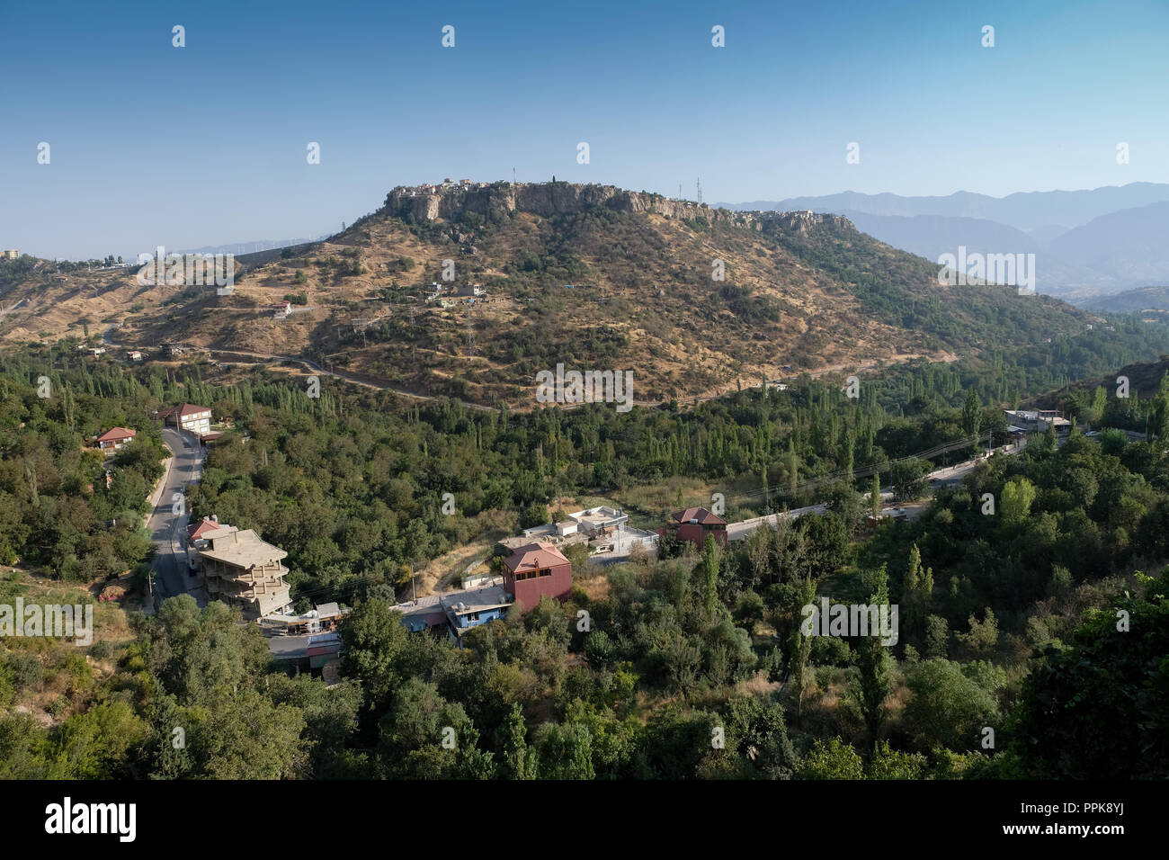 Historic village of Amediye on a hill in the Autonomous Kurdistan ...