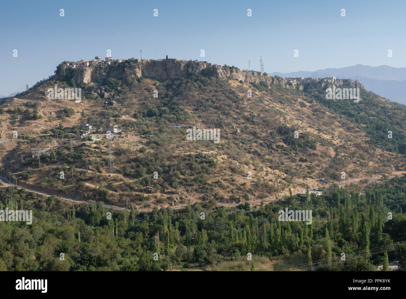Historic village of Amediye on a hill in the Autonomous Kurdistan ...