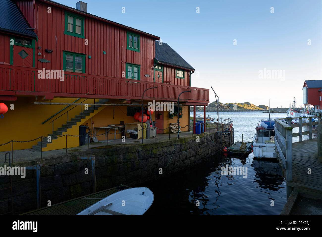 Restored Fishermen's Shacks (Rorbuer or Rorbu), Painted In The ...