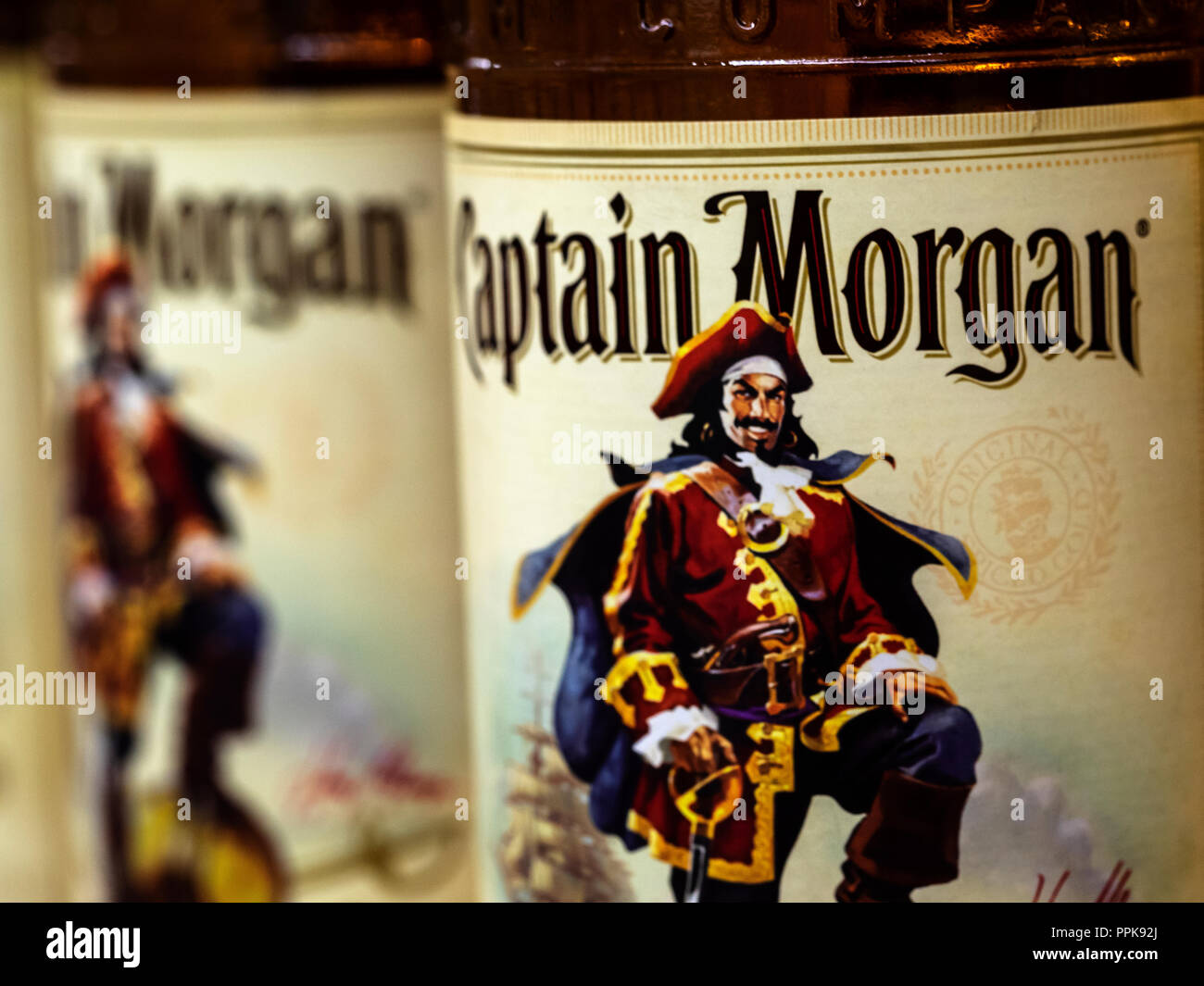 Captain morgan rum bottle hi-res stock photography and images - Alamy