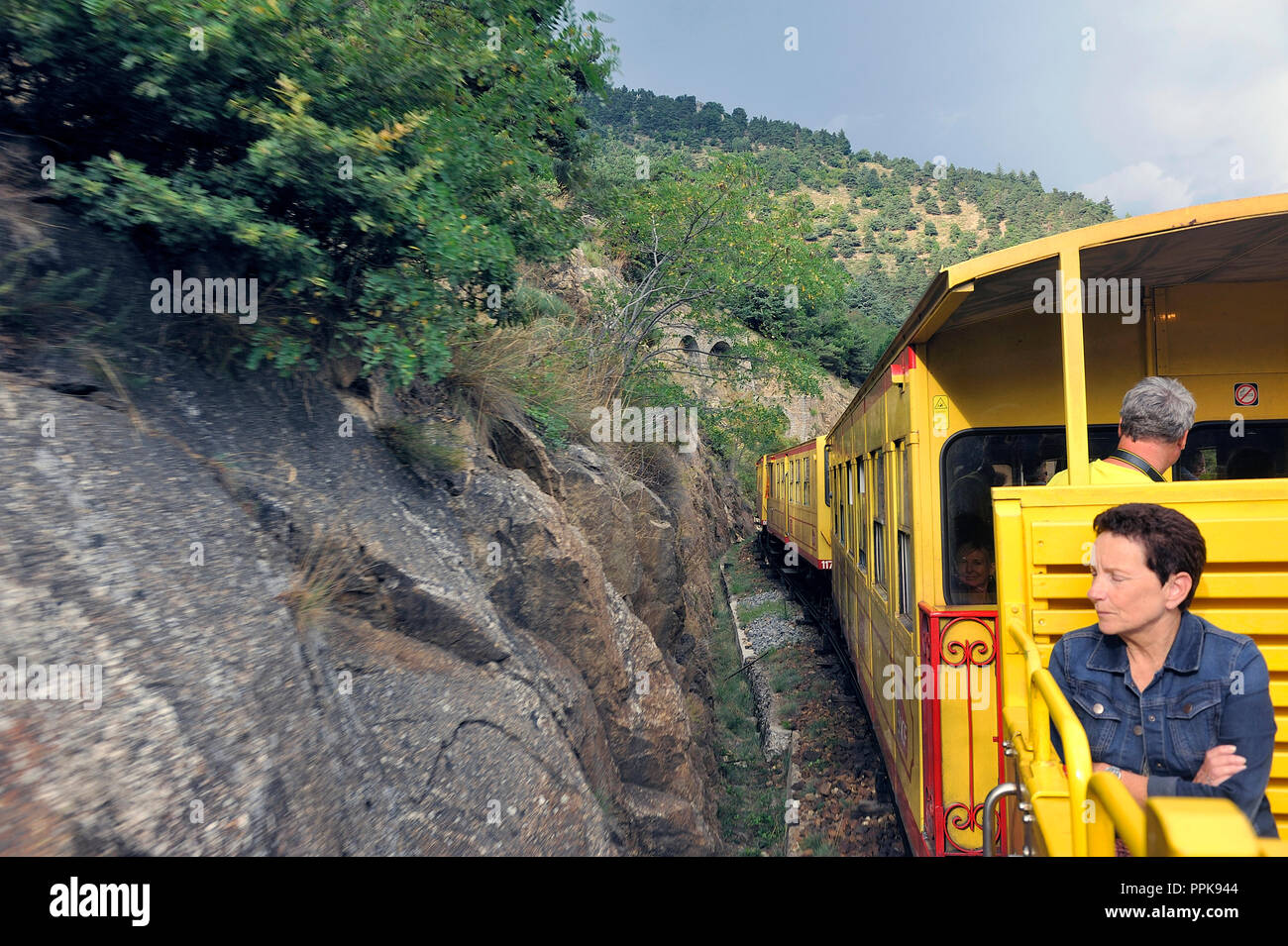 Little yellow train french pyrenees hi-res stock photography and images ...