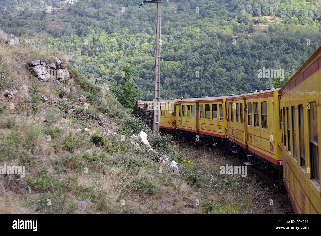 Little yellow train french pyrenees hi-res stock photography and images ...