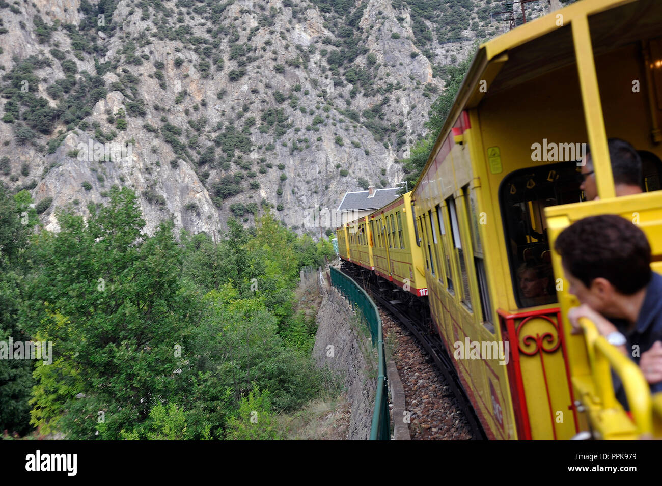 Yellow train pyrenees old hi-res stock photography and images - Alamy