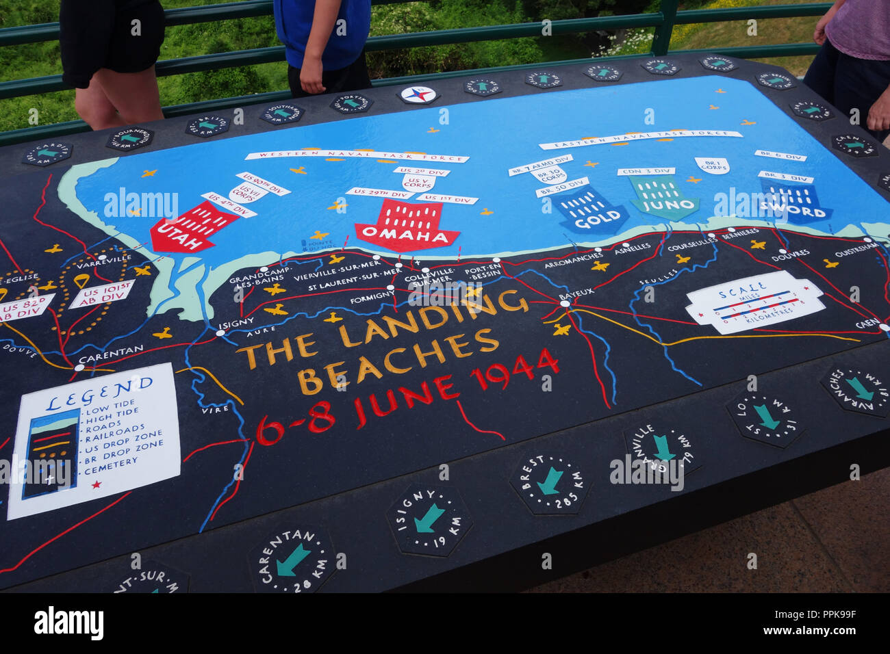 Normandie 1944 map map hi-res stock photography and images - Alamy