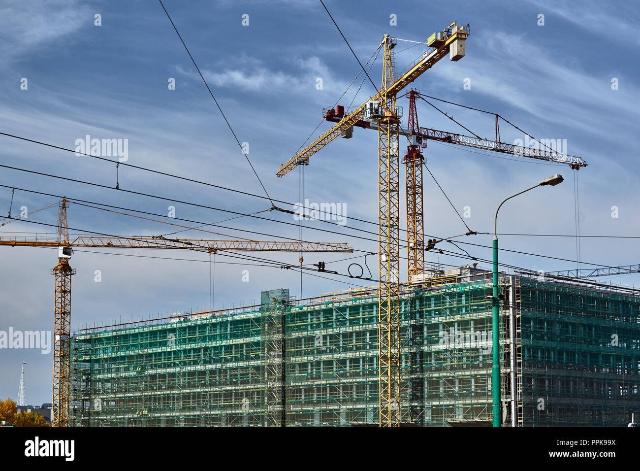 Construction of a residential building in Poznan Stock Photo - Alamy