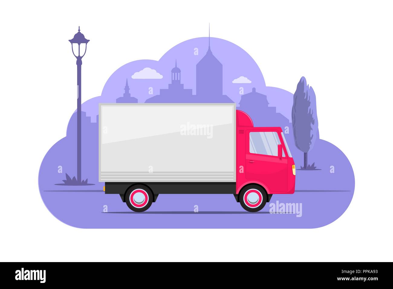 Auto service landscape concept Stock Vector Images - Alamy