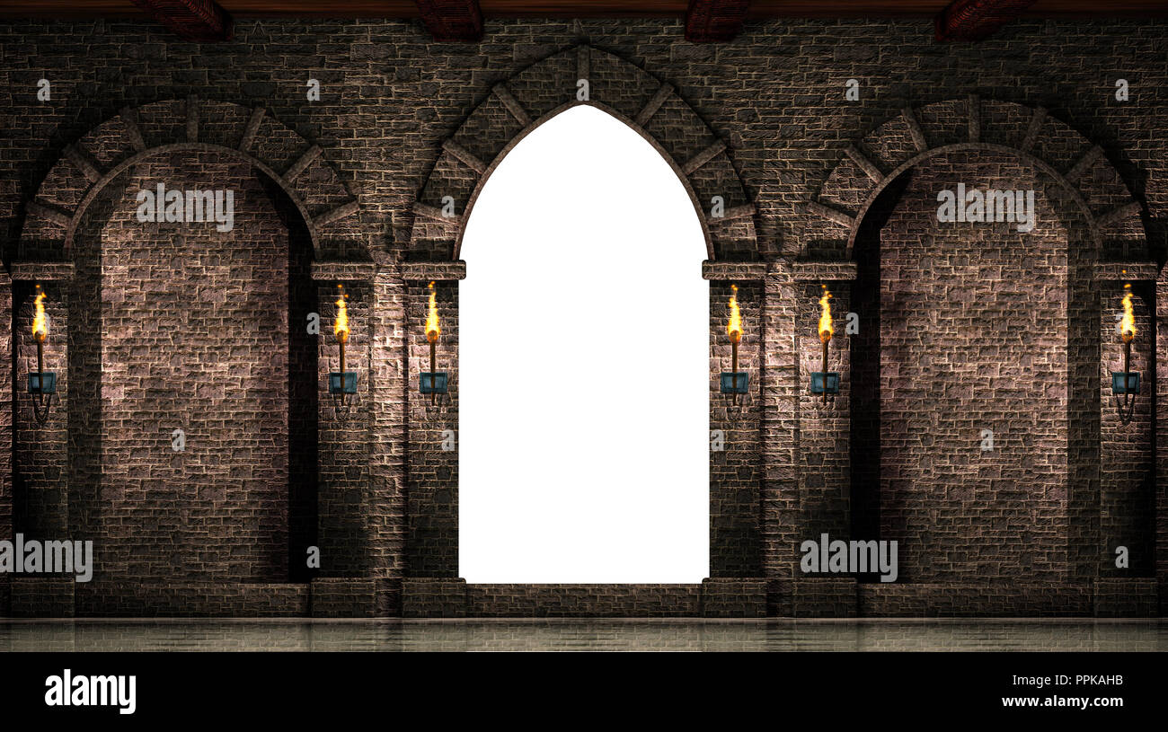 Arches and gate isolated Stock Photo - Alamy