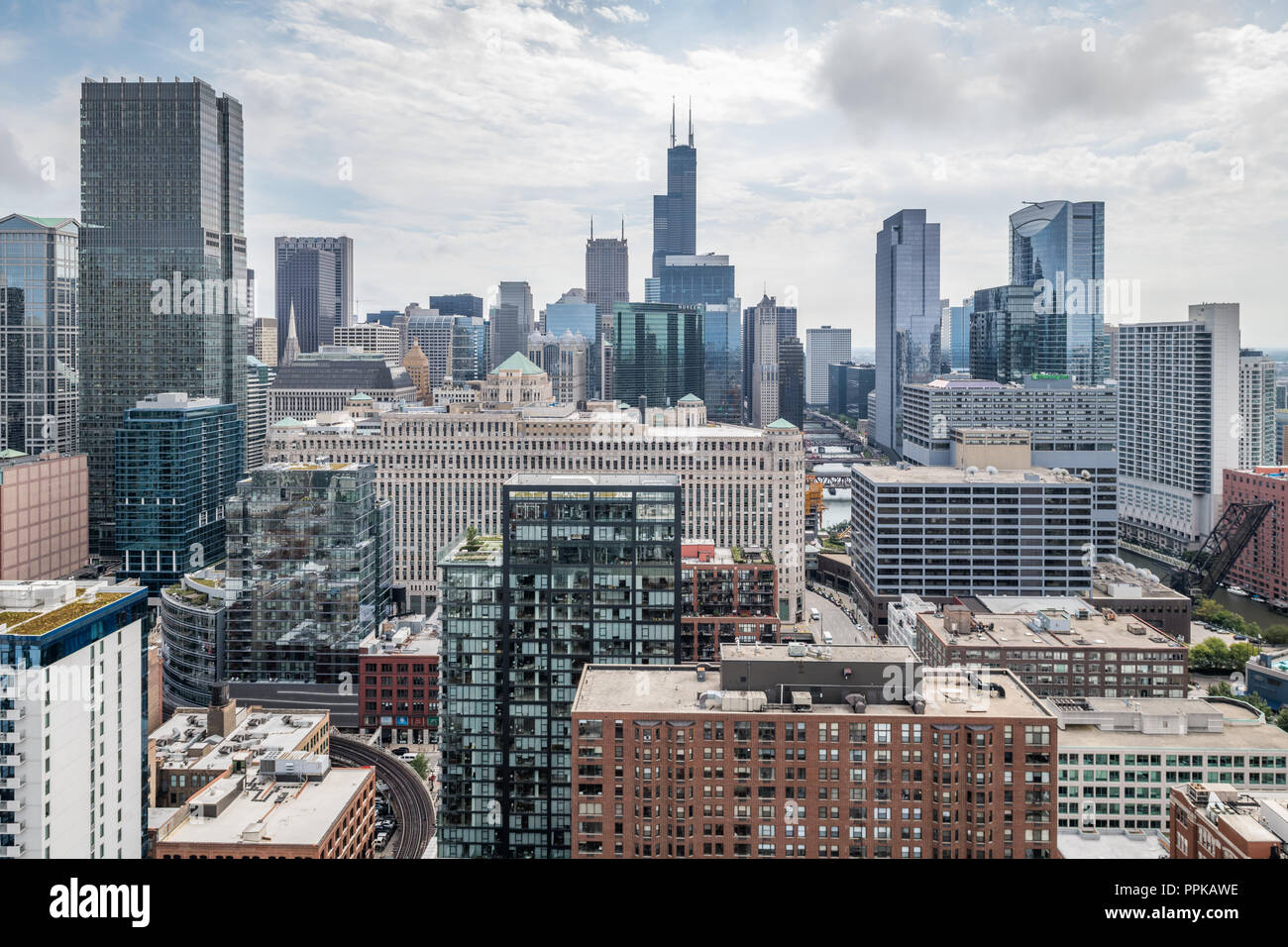 Chicago aerial view hi-res stock photography and images - Alamy