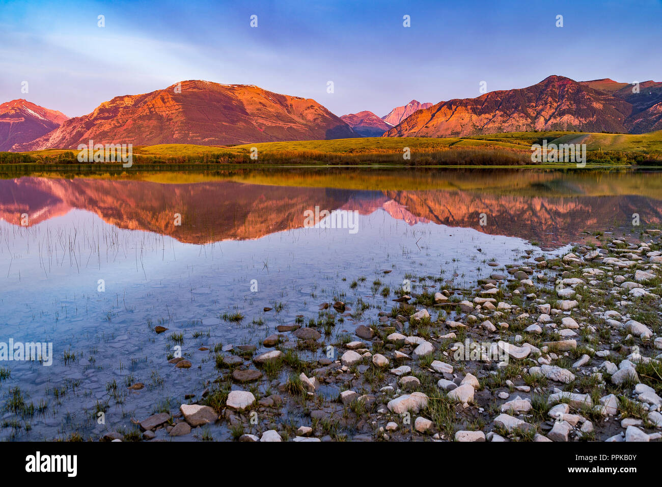 Maskinonge lake waterton lakes national hi-res stock photography and ...