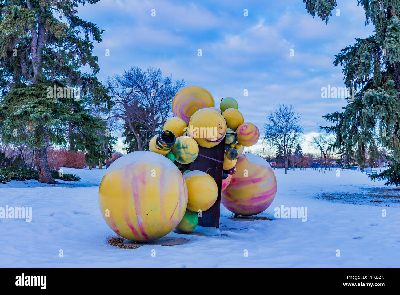 Sculpture called "Clown Around" by Ted Macklin, Borden Park, Edmonton ...