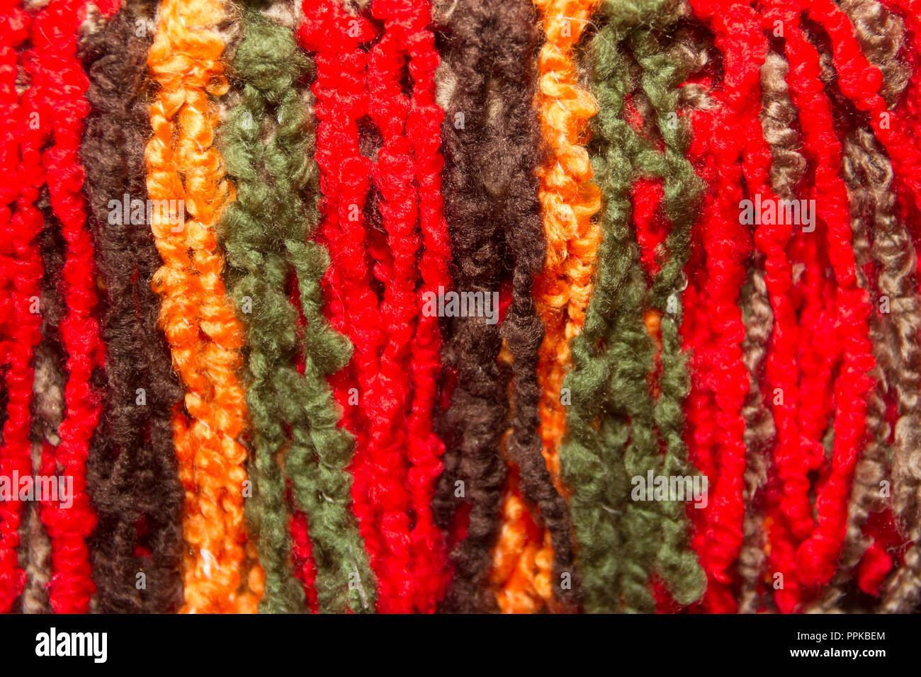 texture of wool fringes and colored threads Stock Photo - Alamy