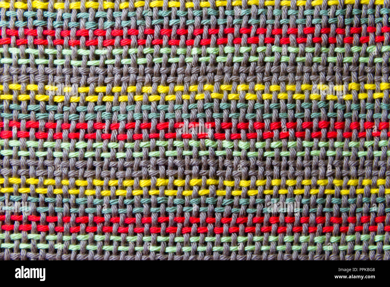 texture of multi-colored loom woven fabrics Stock Photo - Alamy