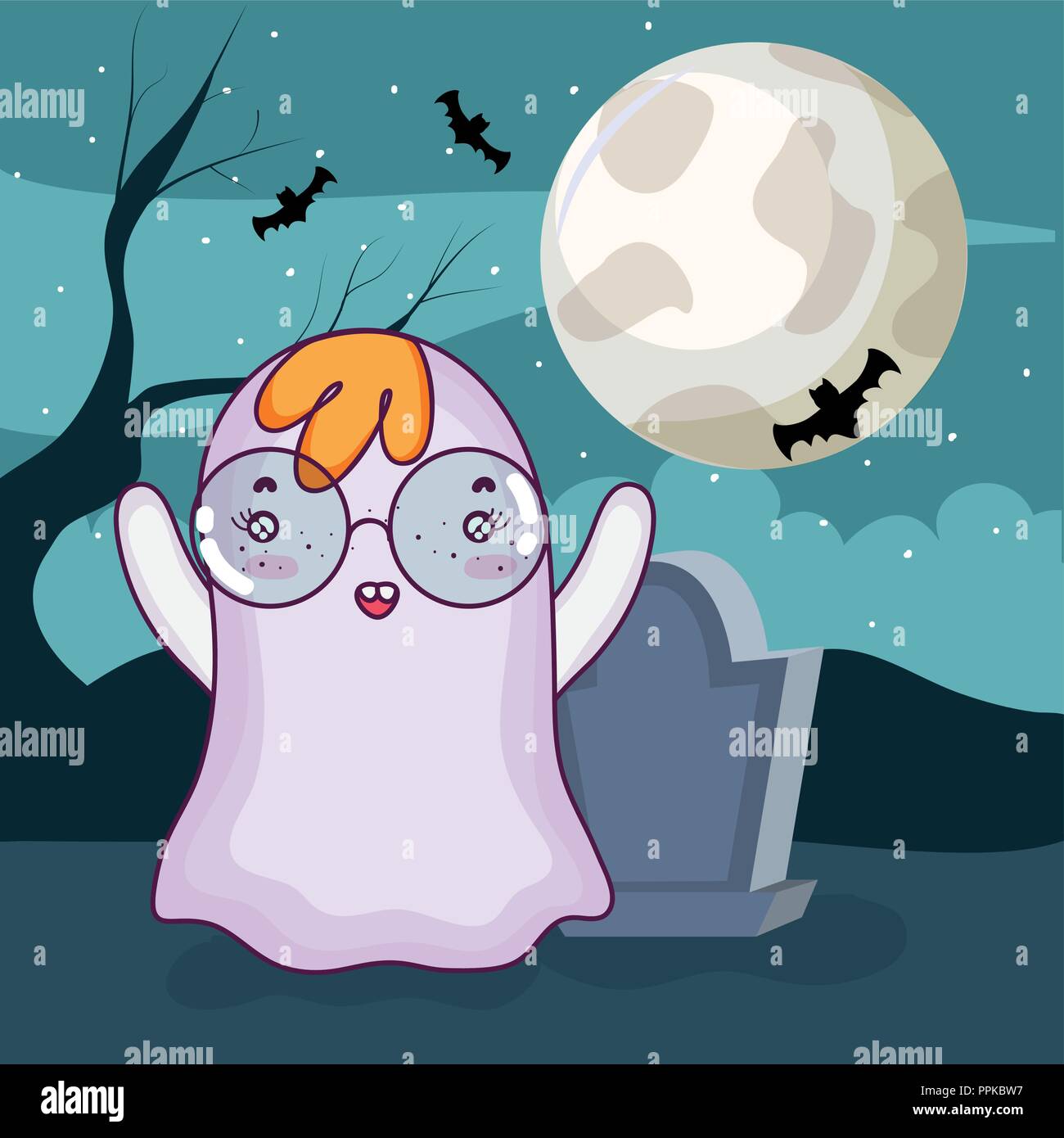 Halloween ghost cartoons Stock Vector Image & Art - Alamy