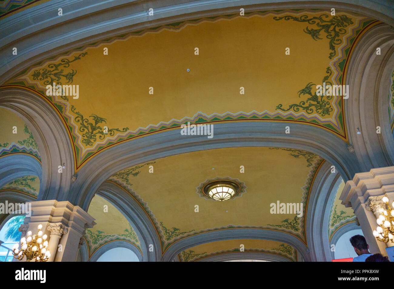 Interior of the Museu Nacional d'Art de Catalunya or National Art ...