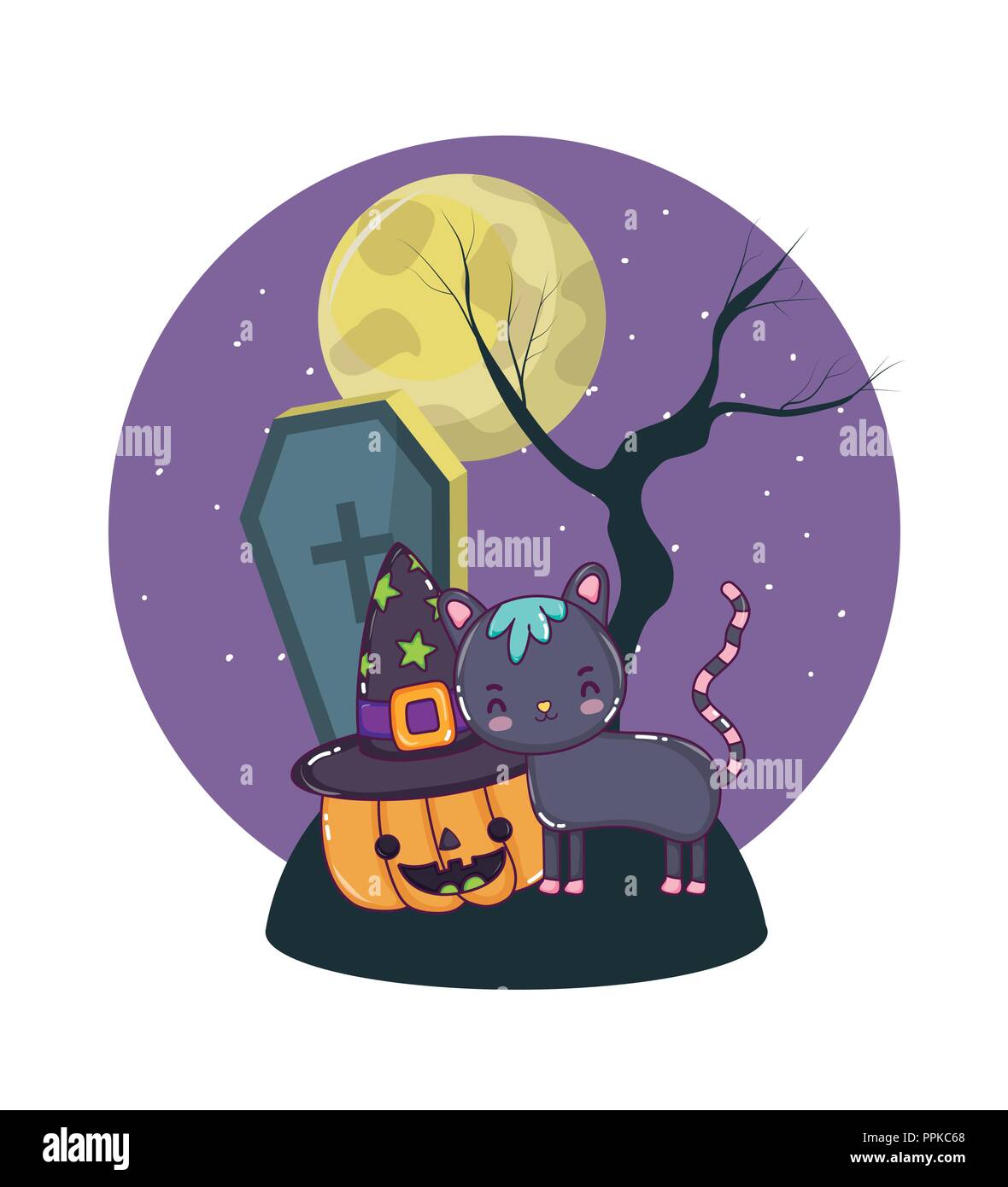 Halloween scary cartoons Stock Vector Image & Art - Alamy