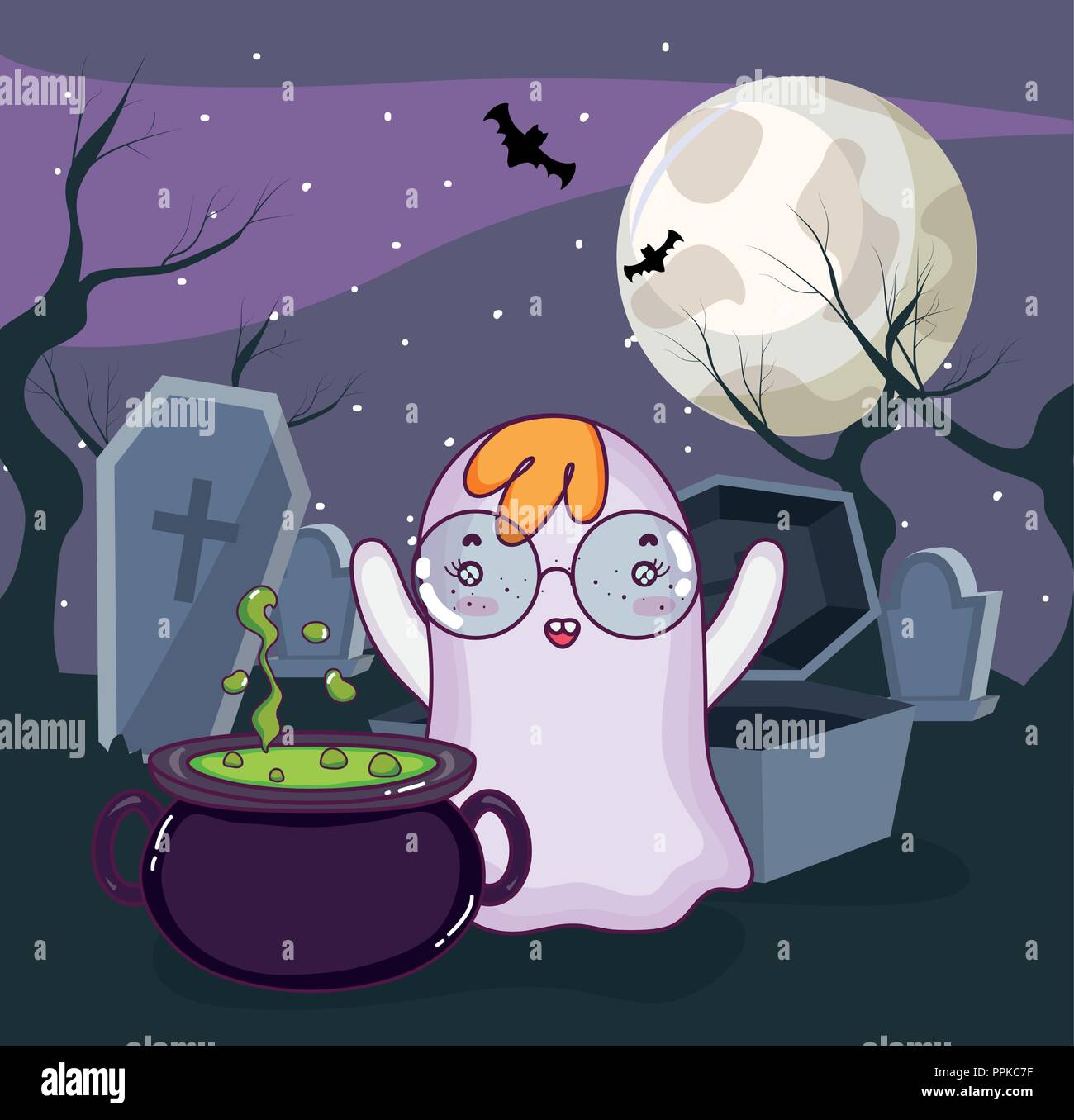 Halloween ghost cartoons Stock Vector Image & Art - Alamy