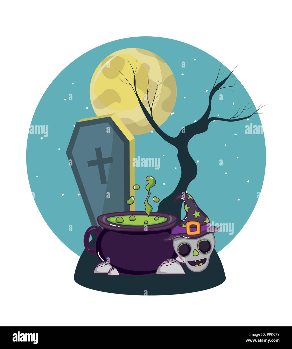 Halloween scary cartoons Stock Vector Image & Art - Alamy
