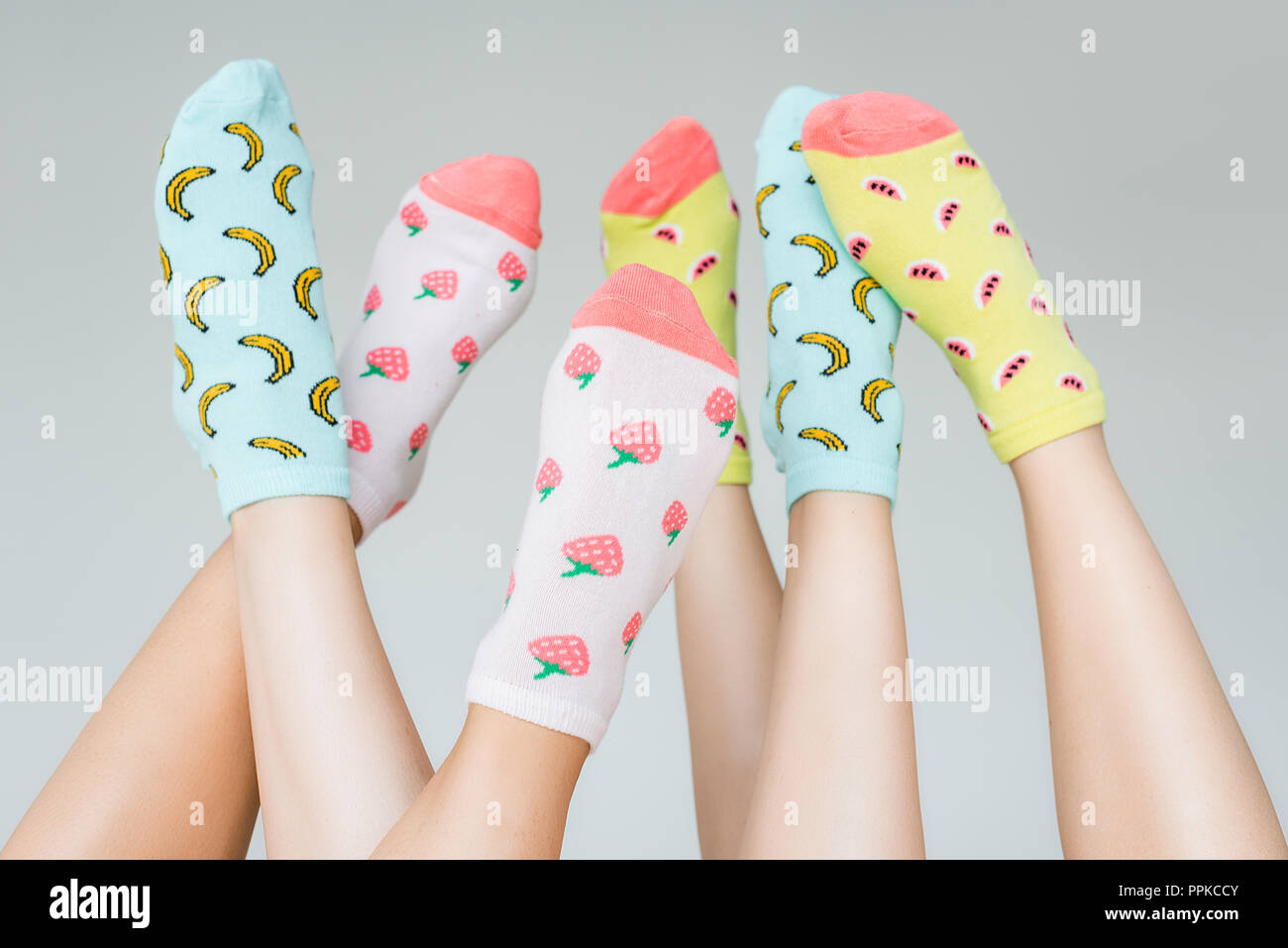 Feet in socks hi-res stock photography and images - Alamy