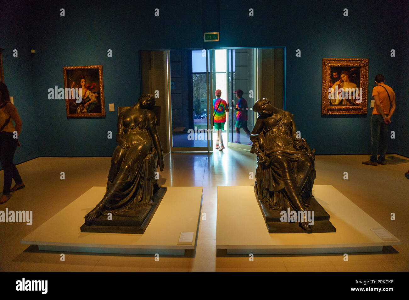 Interior of the Museu Nacional d'Art de Catalunya or National Art ...