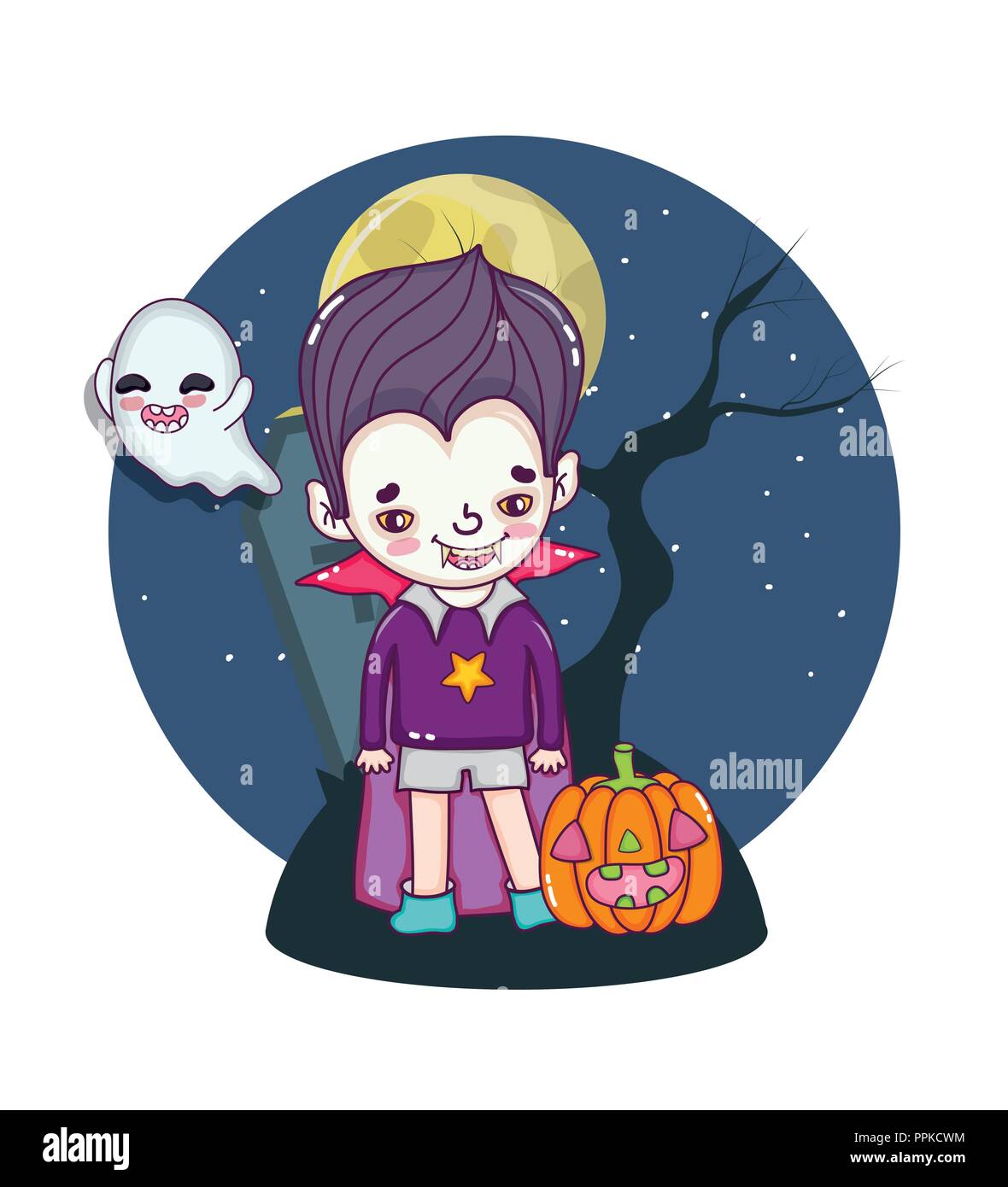 Halloween kids cartoons Stock Vector Image & Art - Alamy