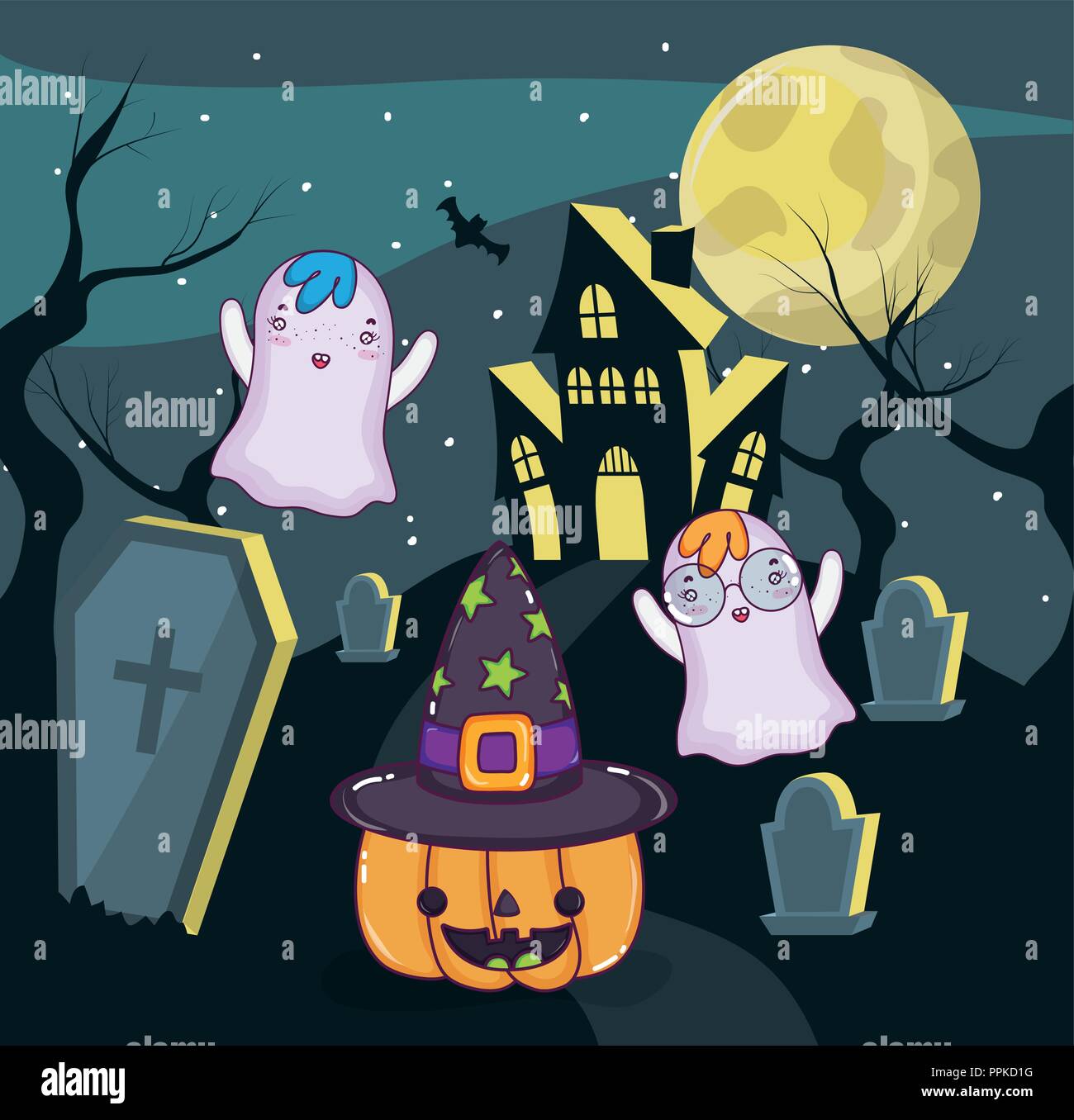 Ghosts and haunted Stock Vector Images - Alamy