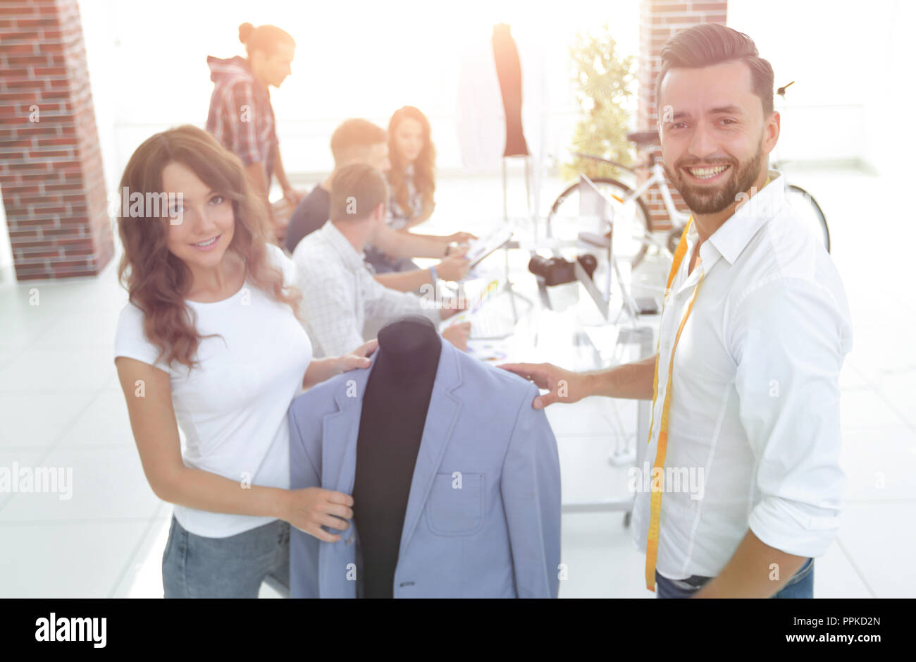 designers show new models of men's clothing Stock Photo - Alamy