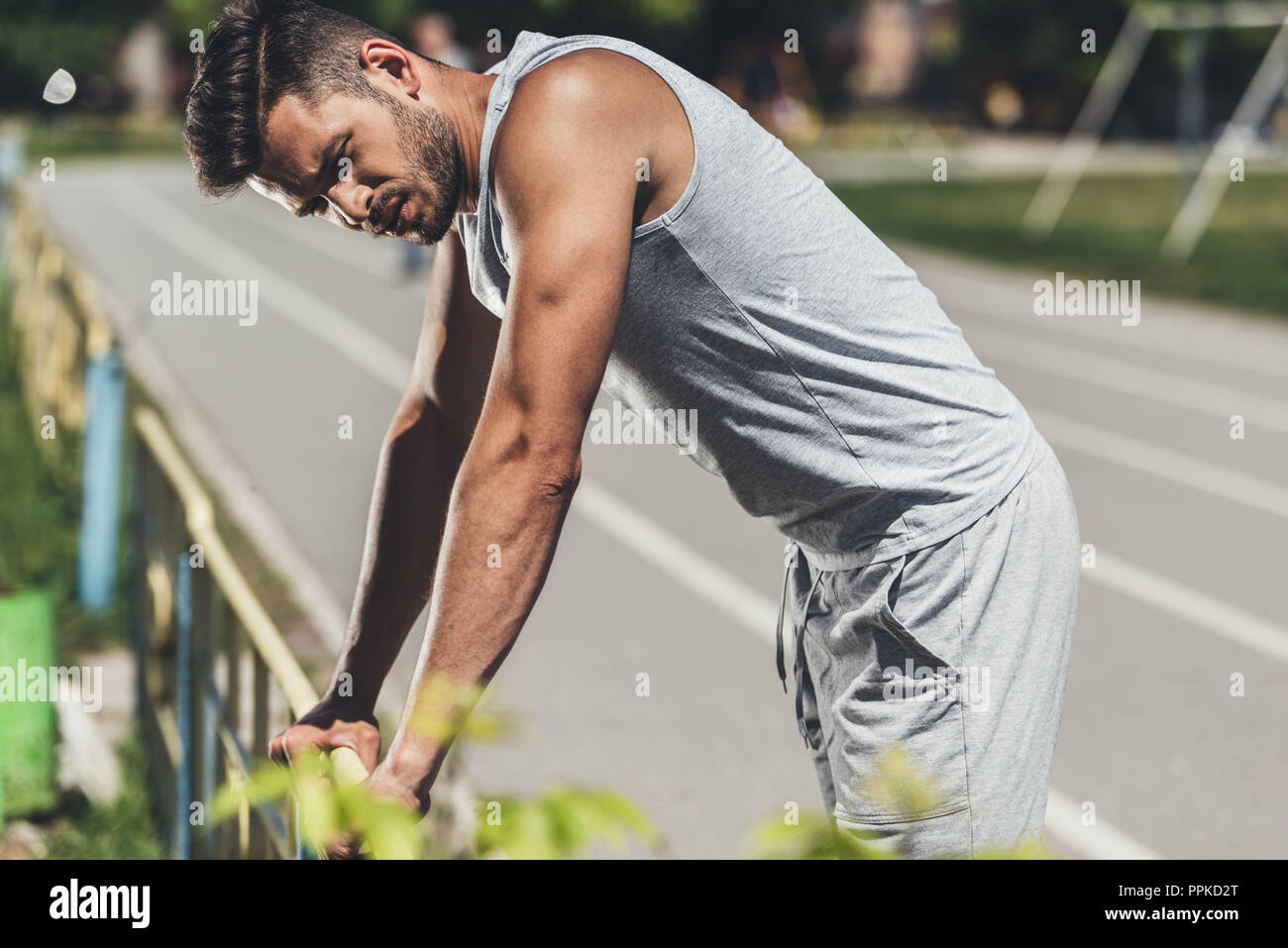 Exhausted athlete people after hard hi-res stock photography and images ...