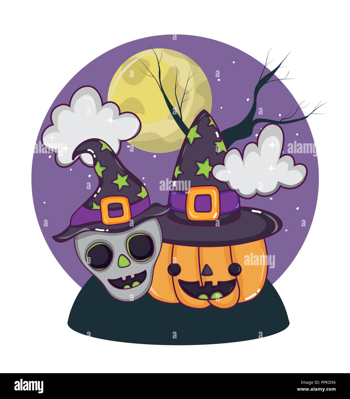 Halloween scary cartoon Stock Vector Image & Art - Alamy