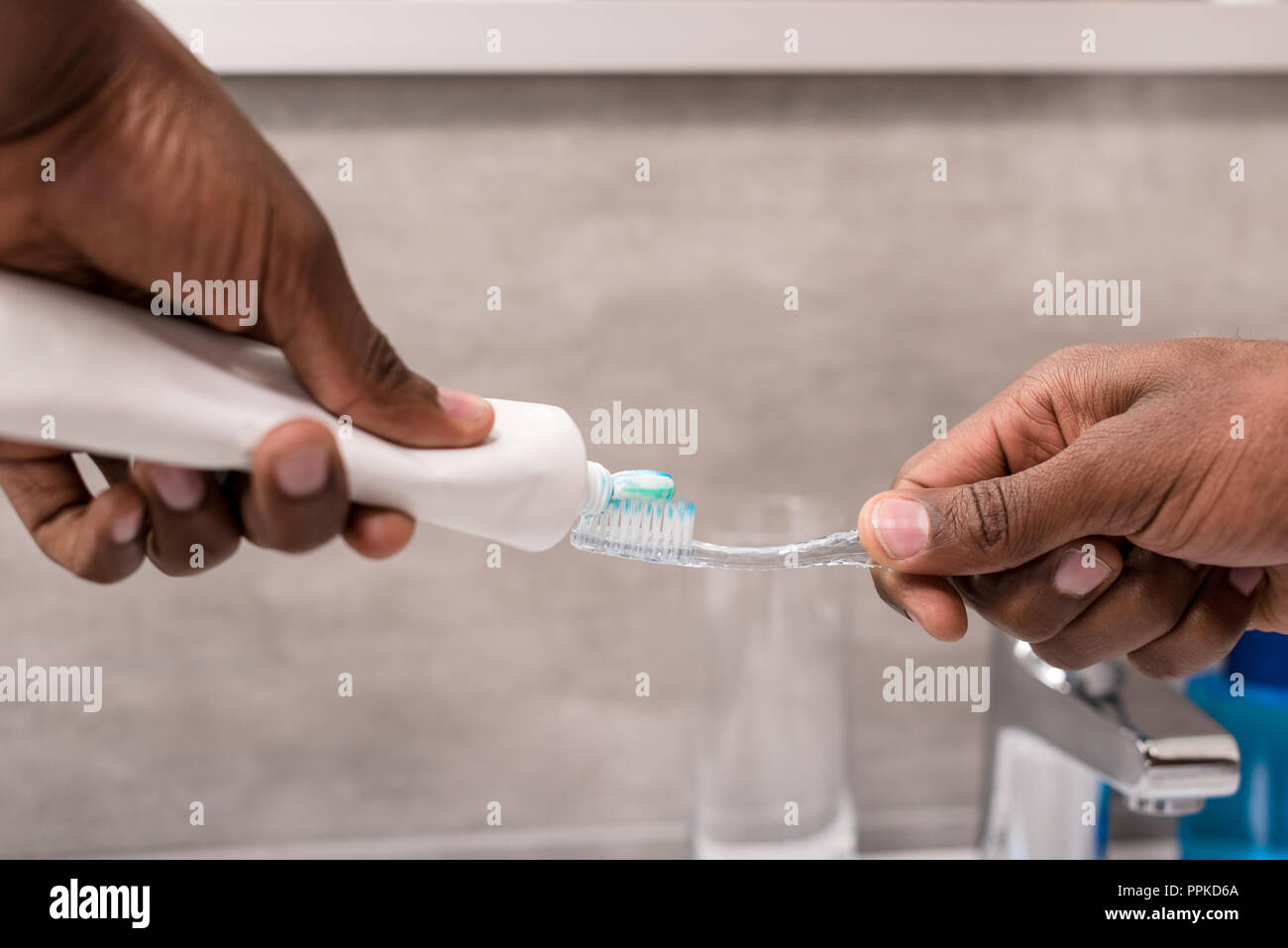 Cropped shot black man applying hi-res stock photography and images - Alamy