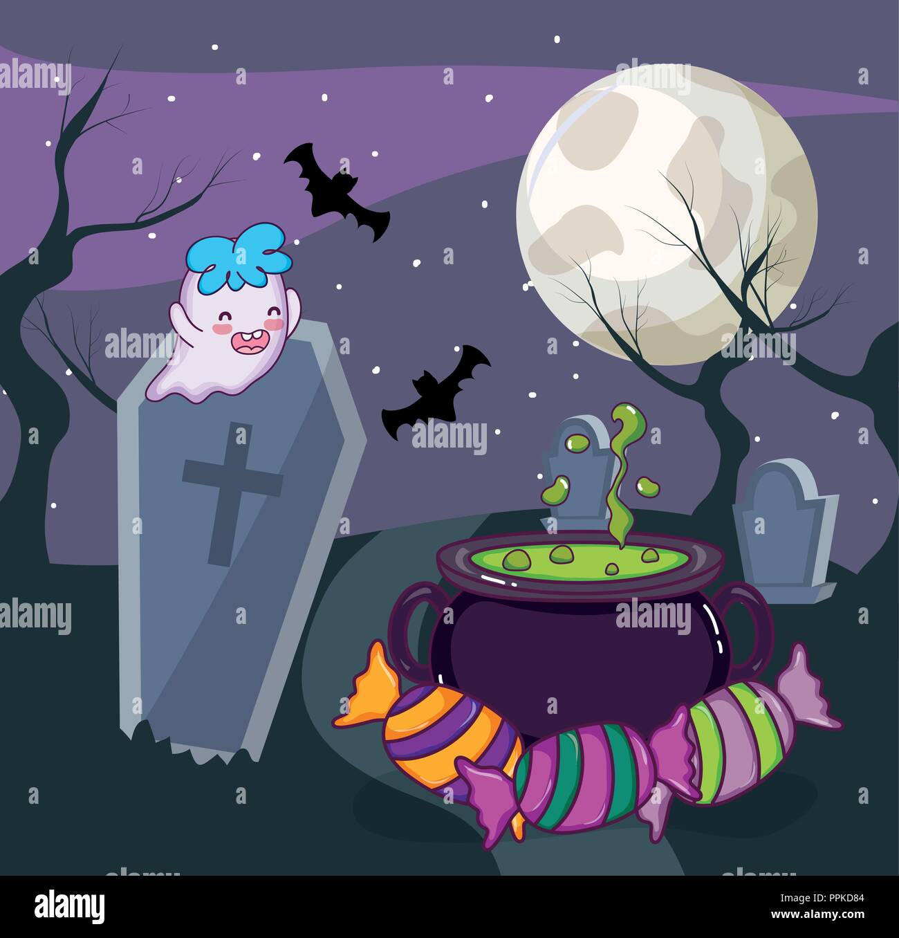 Halloween ghost cartoons Stock Vector Image & Art - Alamy