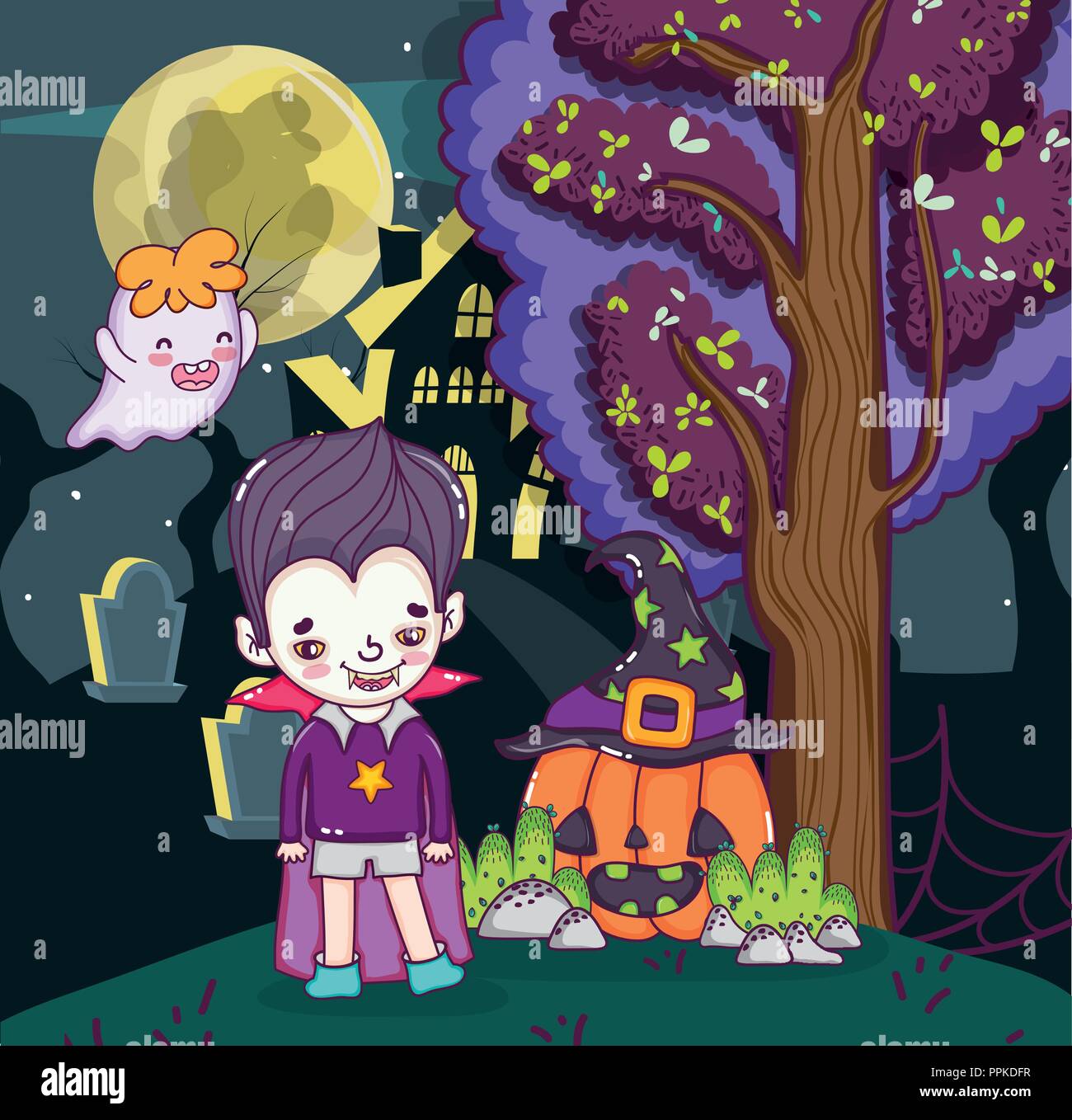 Halloween kids cartoons Stock Vector Image & Art - Alamy