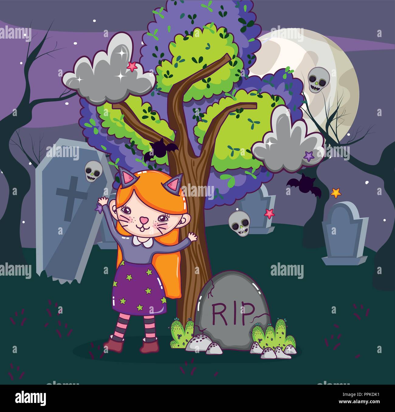 Halloween kids cartoons Stock Vector Image & Art - Alamy
