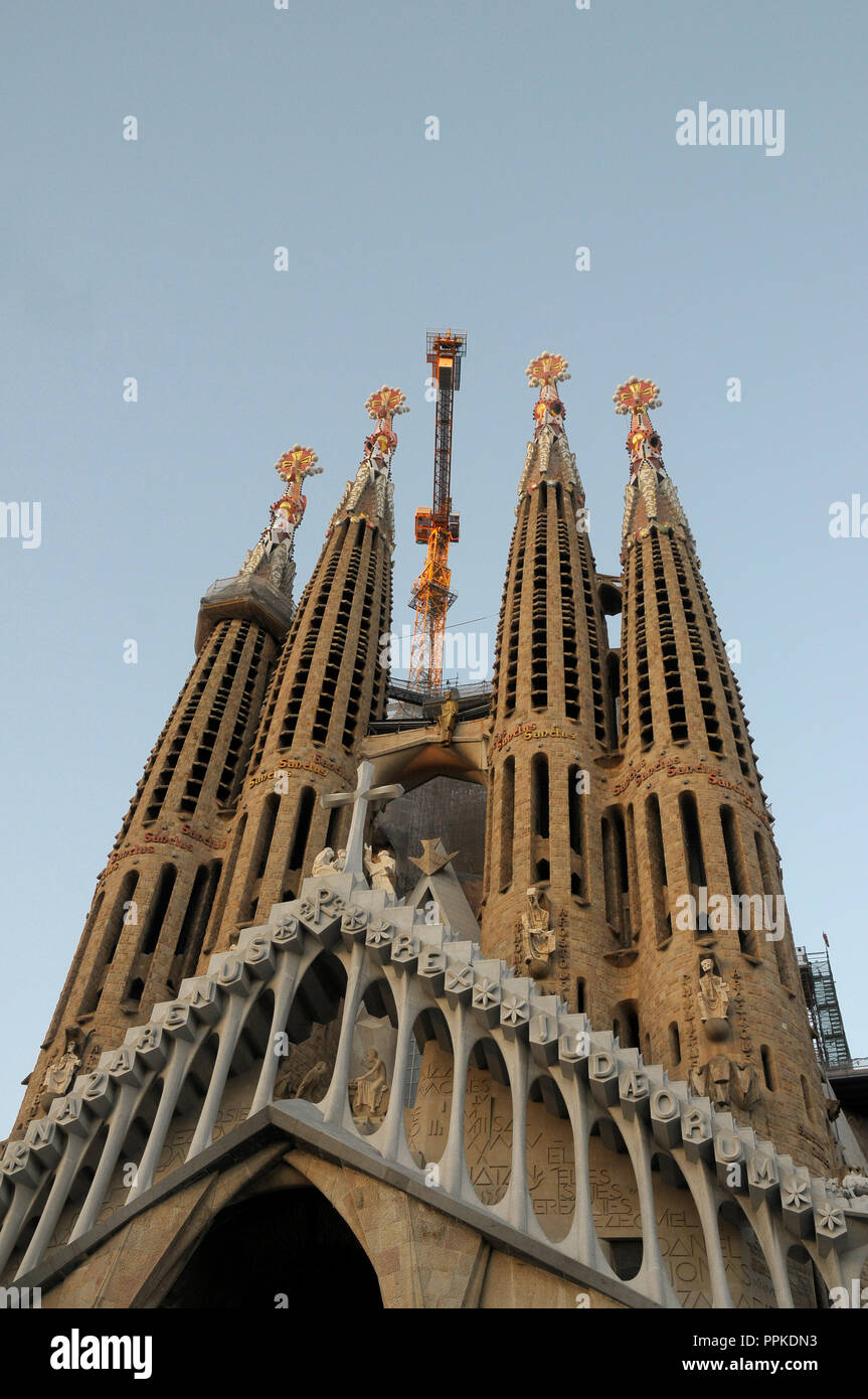 Sagrada Familia designed by the architect Antoni Gaudi building modern ...