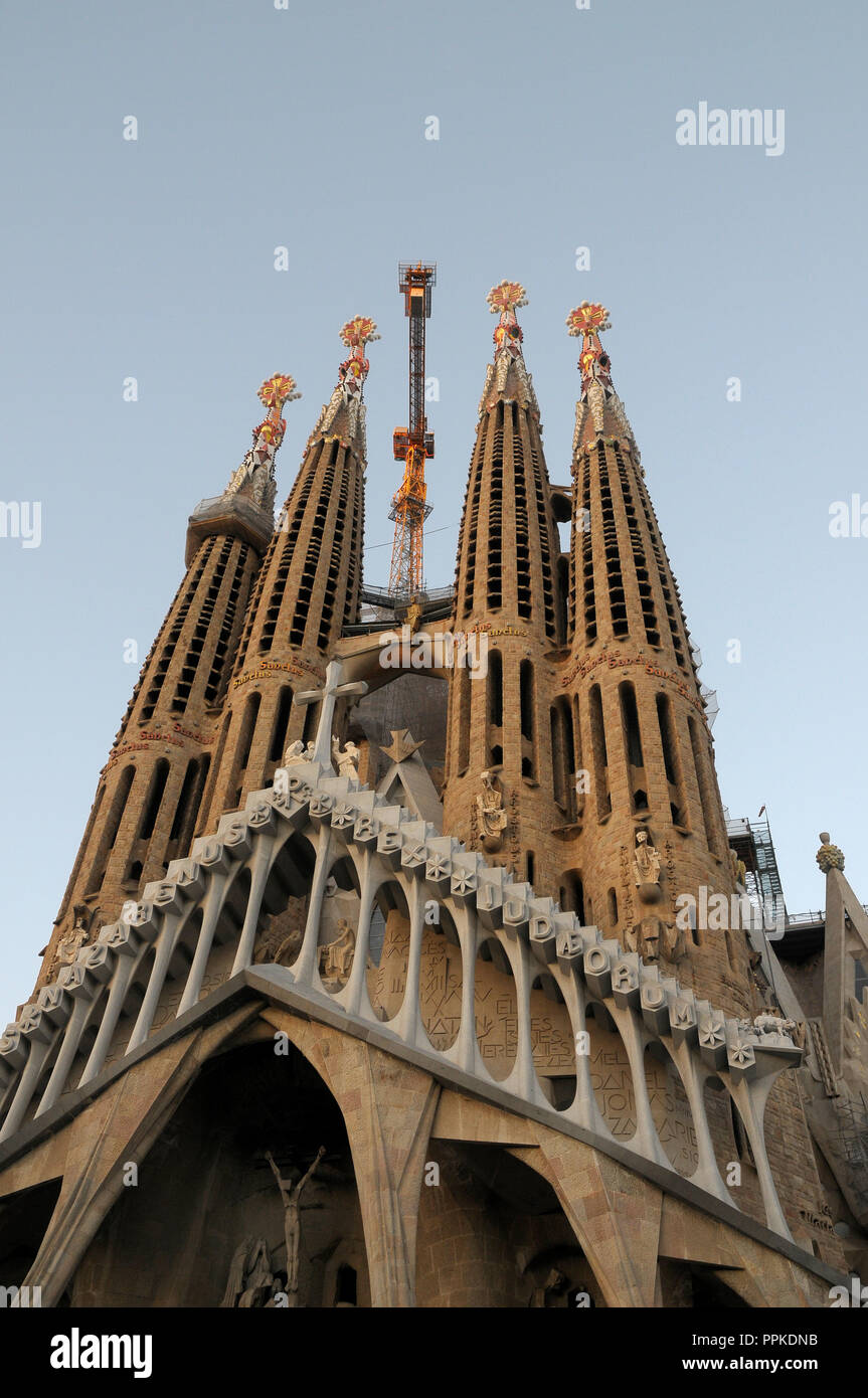 Sagrada Familia designed by the architect Antoni Gaudi building modern ...