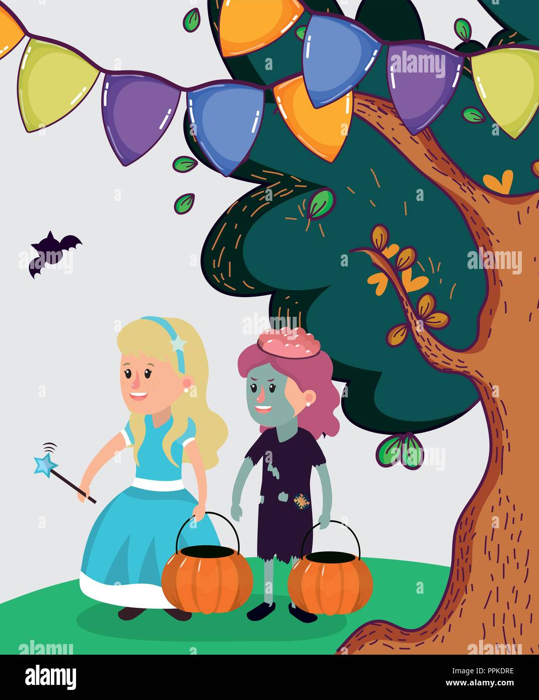 Halloween kids cartoons Stock Vector Image & Art - Alamy