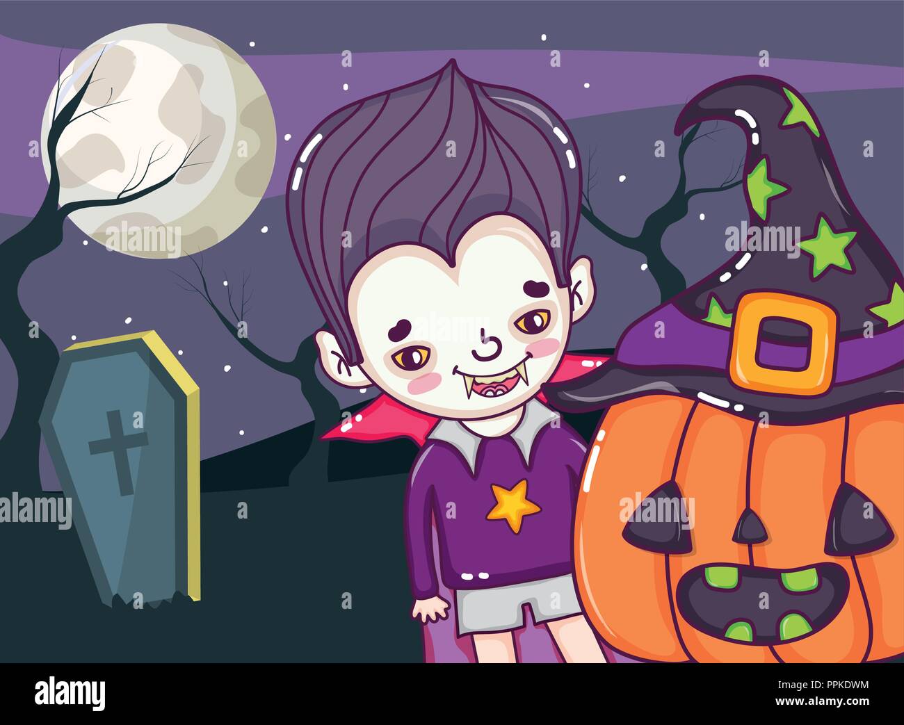 Halloween kids cartoons Stock Vector Image & Art - Alamy