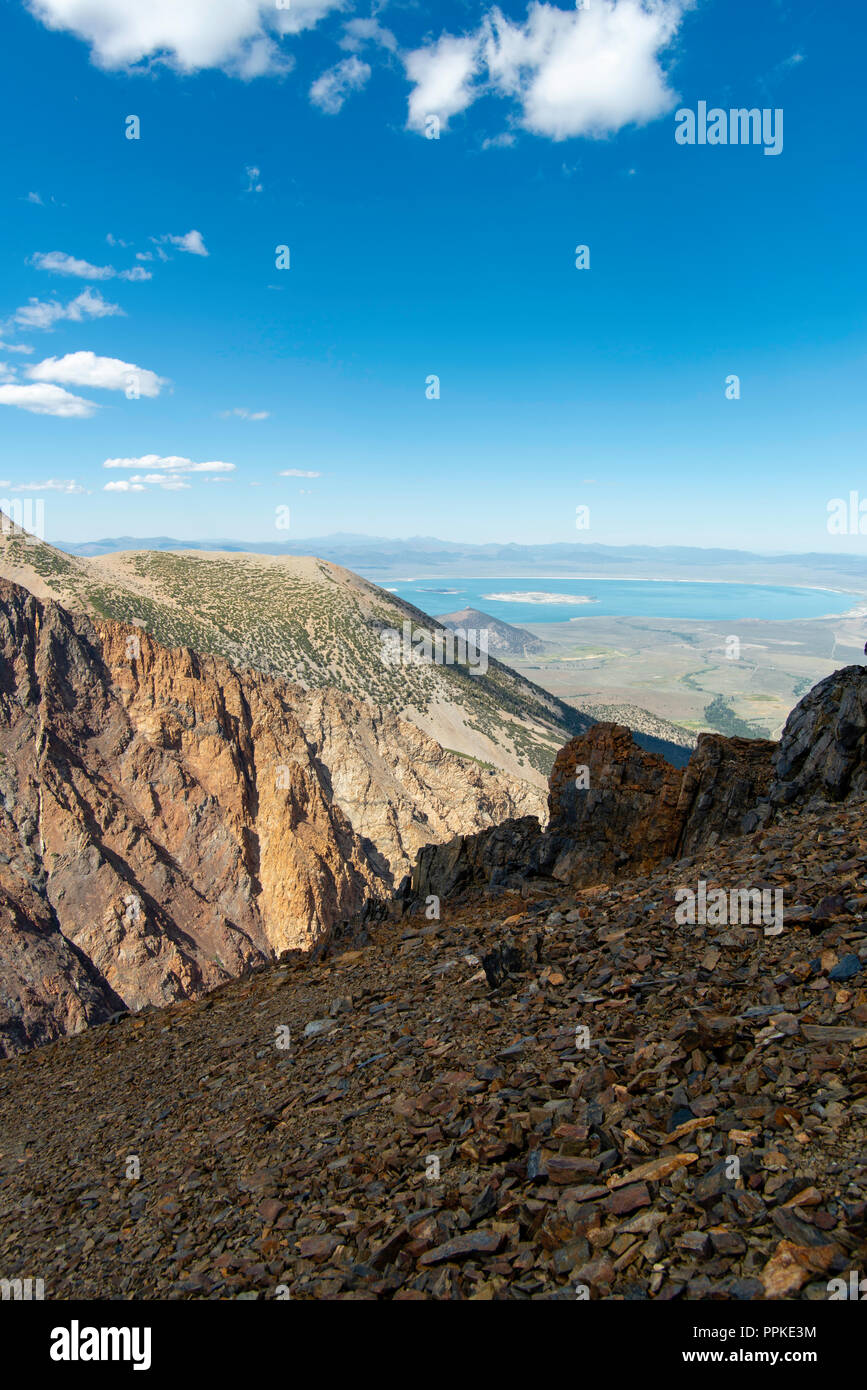 View of Parker Pass looking eastward from the side of Parker Peak, with ...