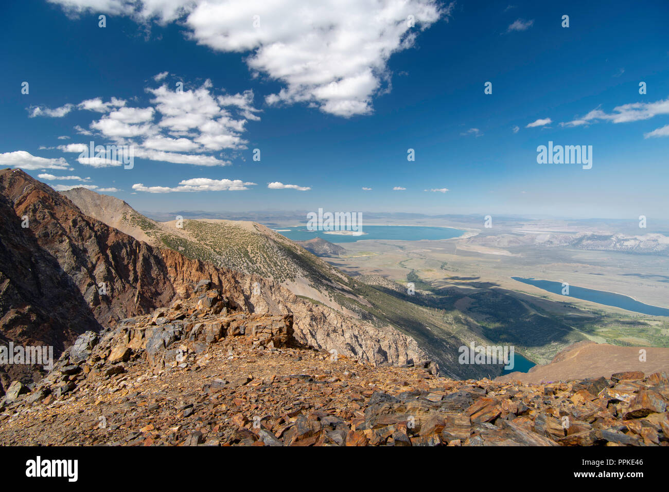 View of Parker Pass looking eastward from the side of Parker Peak, with ...