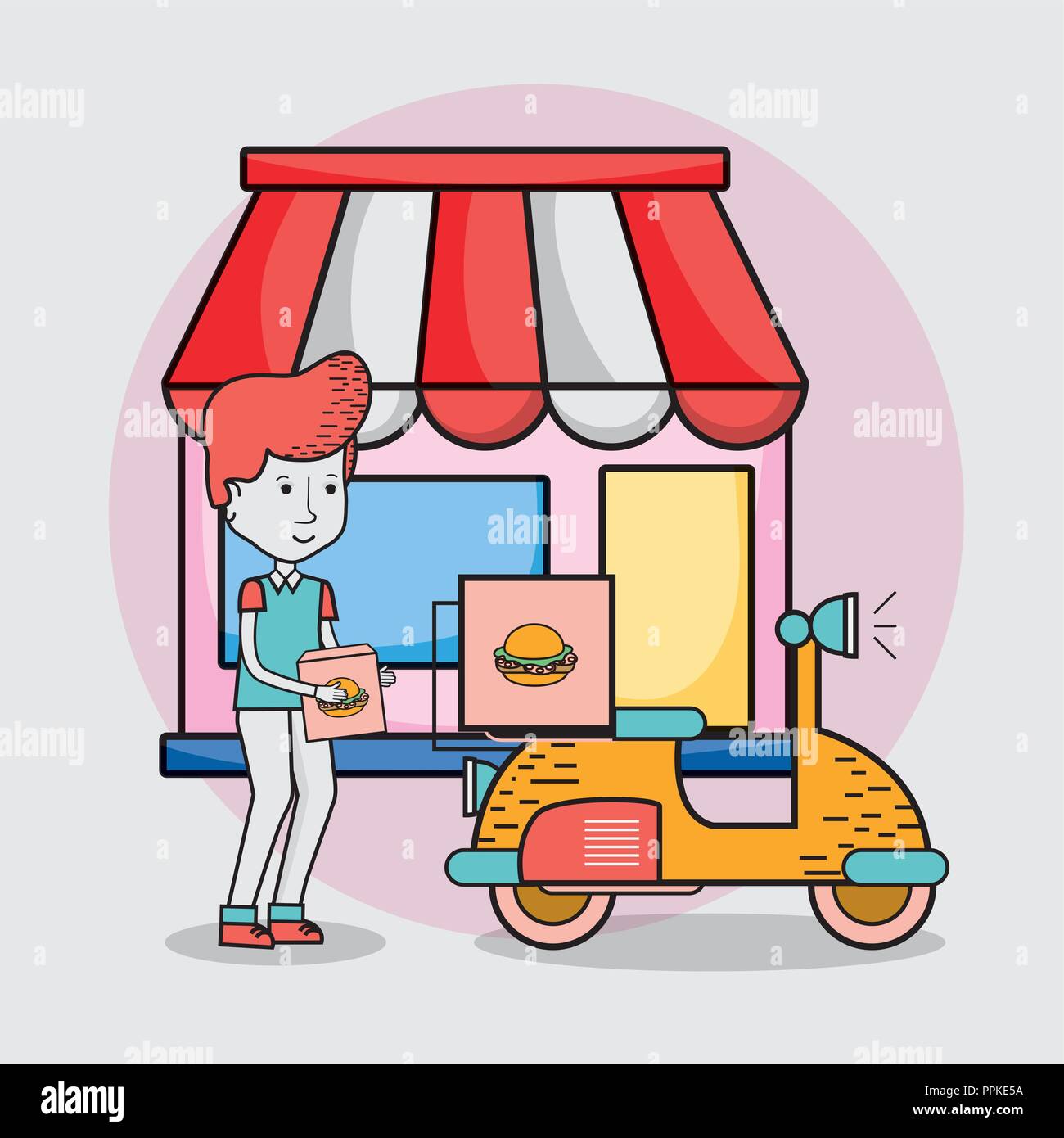 Delivery and courier cartoons Stock Vector Image & Art - Alamy