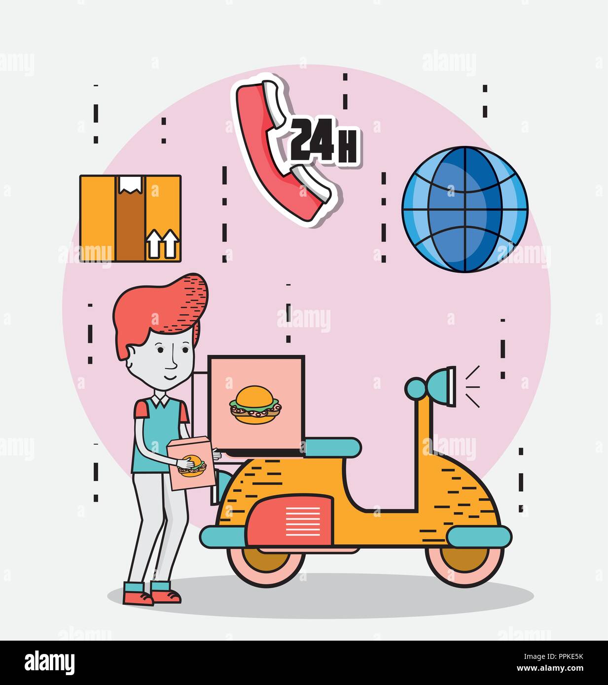 Delivery and courier cartoons Stock Vector Image & Art - Alamy